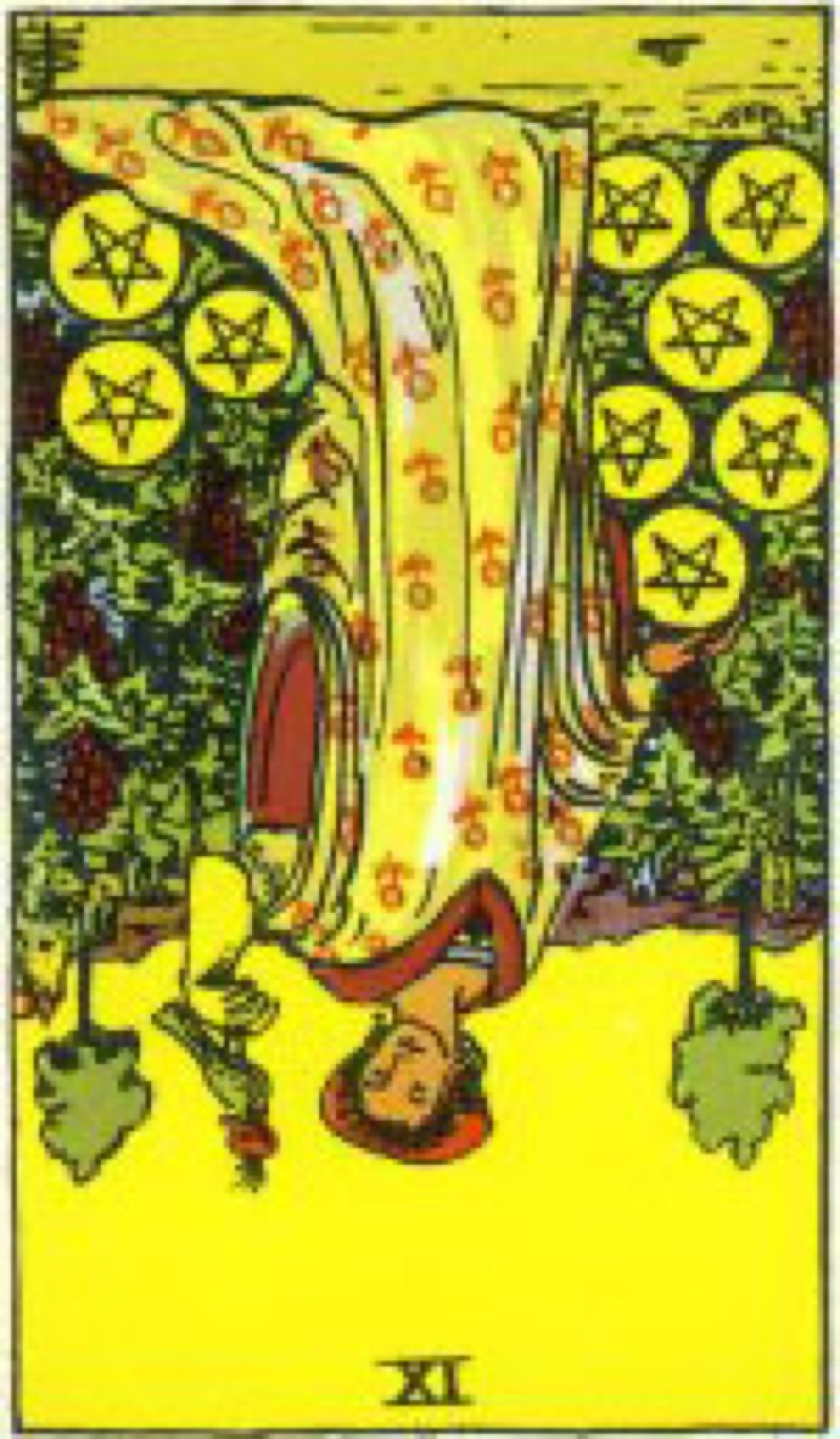 Tarot Card: Nine of Pentacles Reversed